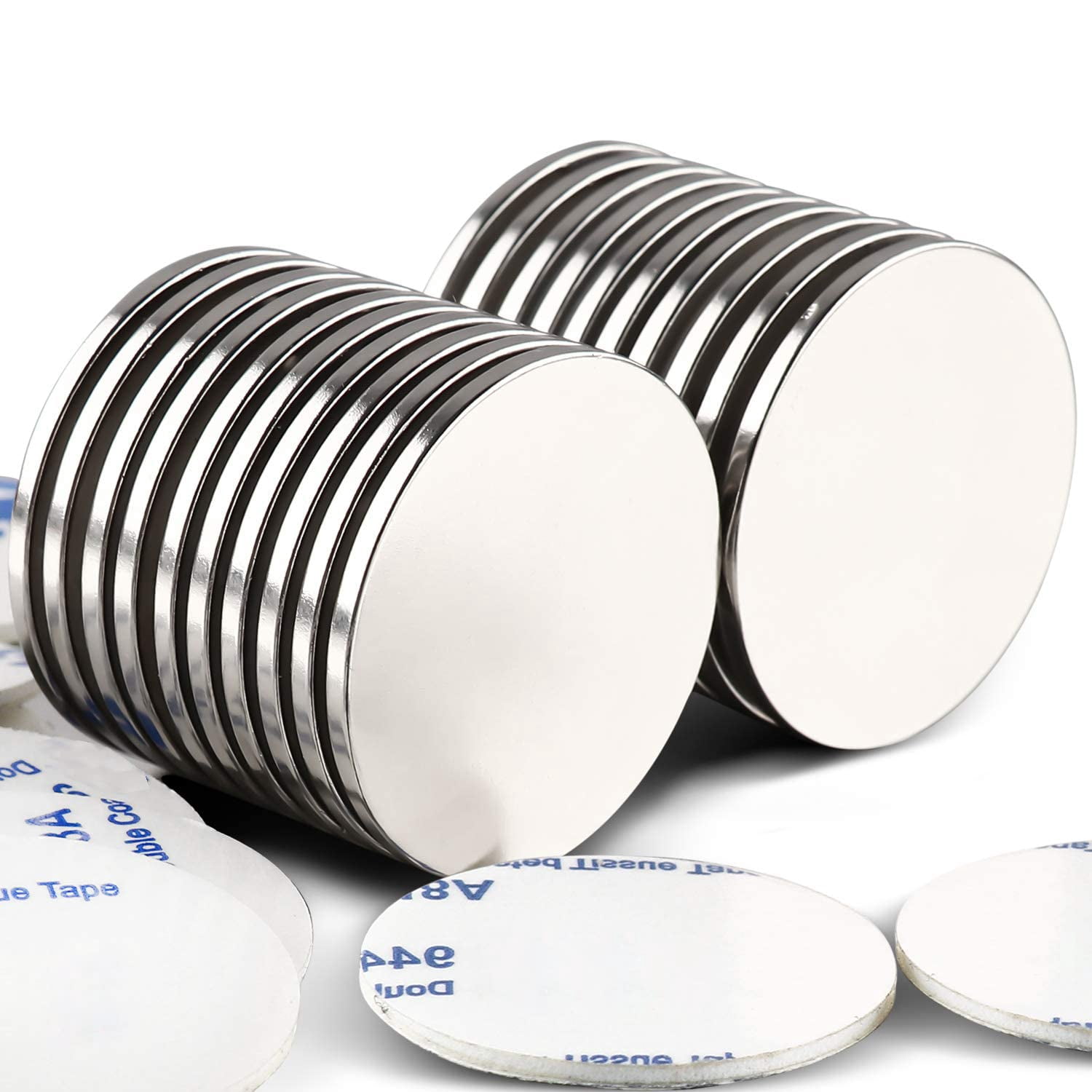 Strong Neodymium Disc Magnets with Double-Sided Adhesive Powerful Rare ...