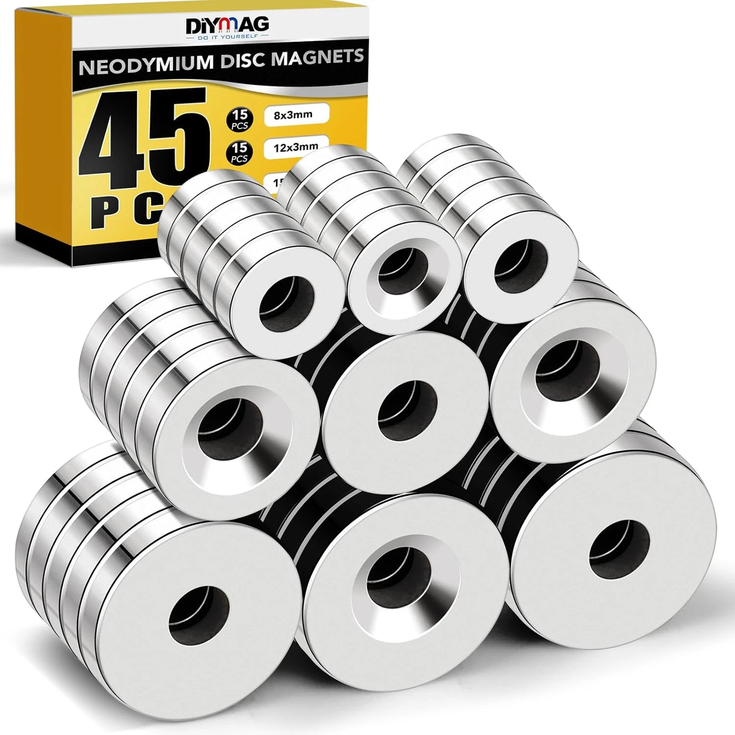 Strong Neodymium Disc Magnets, Rare Earth Magnets With Hole For Kitchen ...