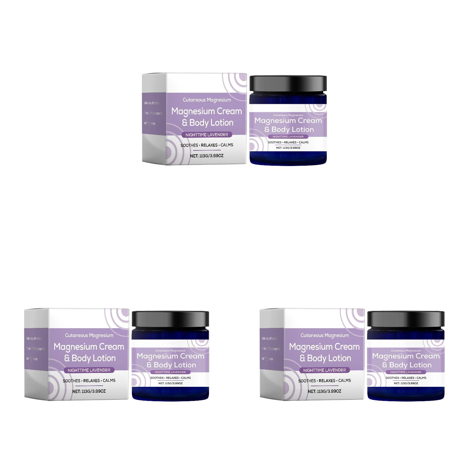 Strong Nighttime Leg Cream with Magnesium Chloride, Lavender Non-Greasy ...