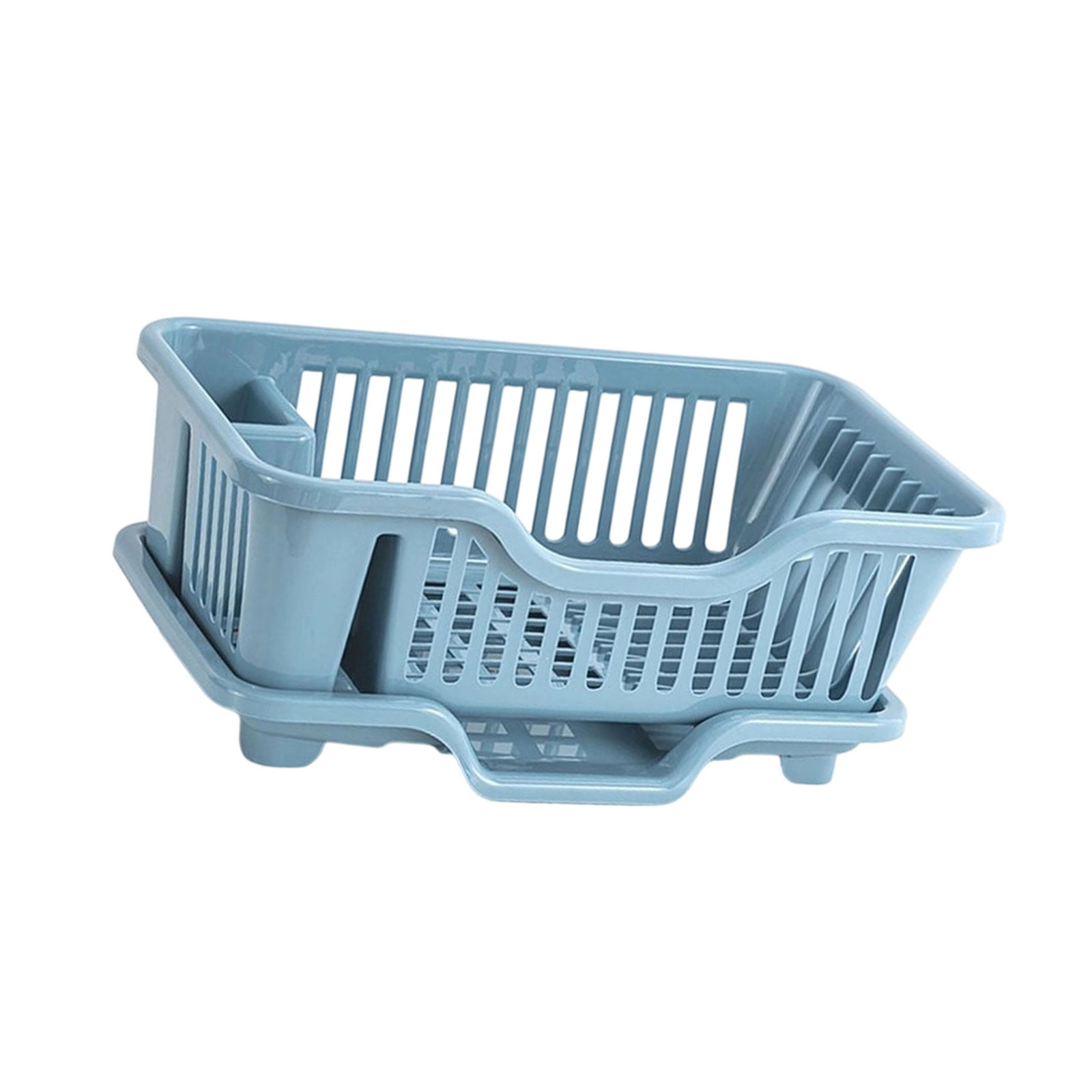 Strong Plastic Plate Dryer Rack with Divided Sections & Easy Clean ...