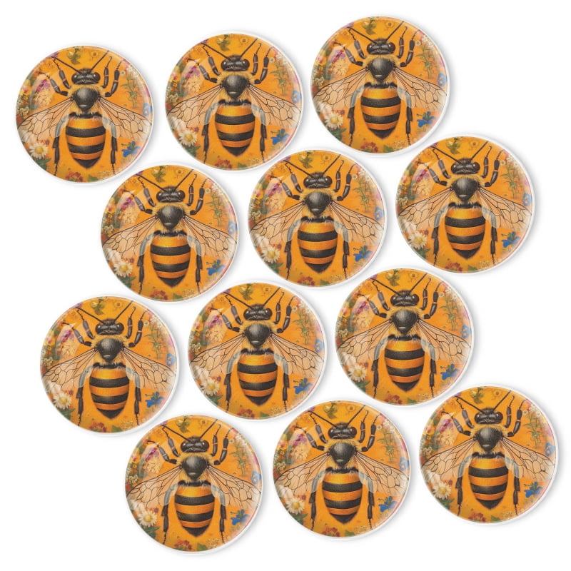 Strong Refrigerator Magnet Fridge Sticker, Bee With Stripes On Body ...