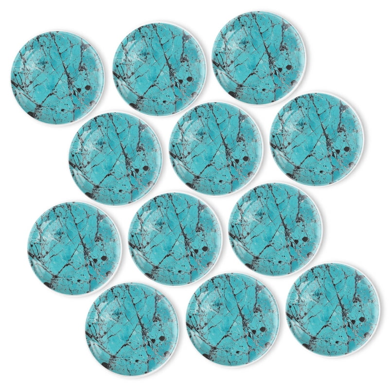 Strong Refrigerator Magnet Fridge Sticker, Blue-Green Marble Texture ...