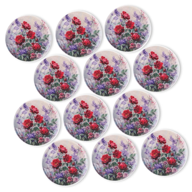 Strong Refrigerator Magnet Fridge Sticker, Bouquet Of Red Roses And ...