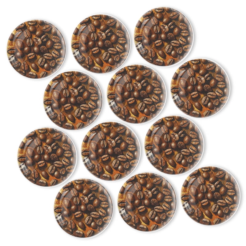Strong Refrigerator Magnet Fridge Sticker, Brown Coffee Beans 12Pcs ...