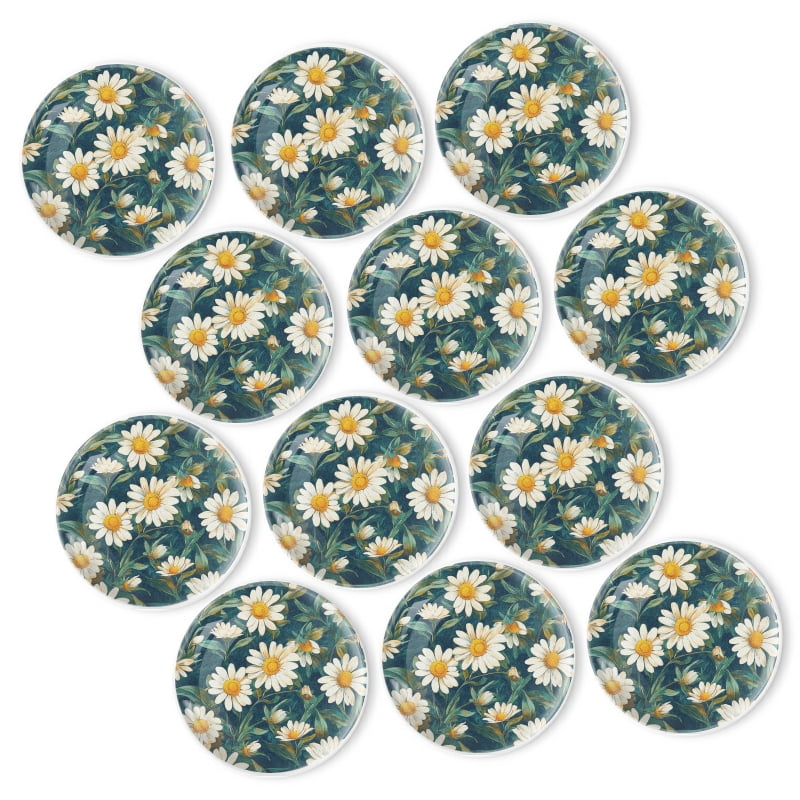 Strong Refrigerator Magnet Fridge Sticker, Charming Floral - Rich Daisy ...