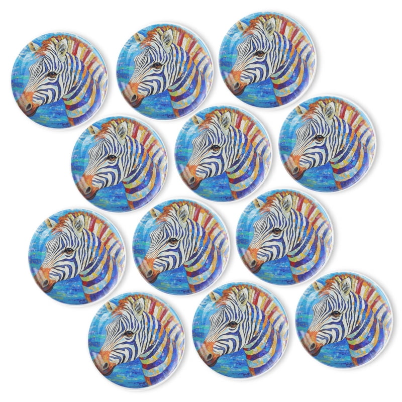 Strong Refrigerator Magnet Fridge Sticker, Color - Layered Zebra Art ...