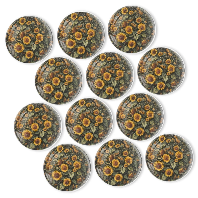 Strong Refrigerator Magnet Fridge Sticker, Dazzling Sunflower Bunch ...