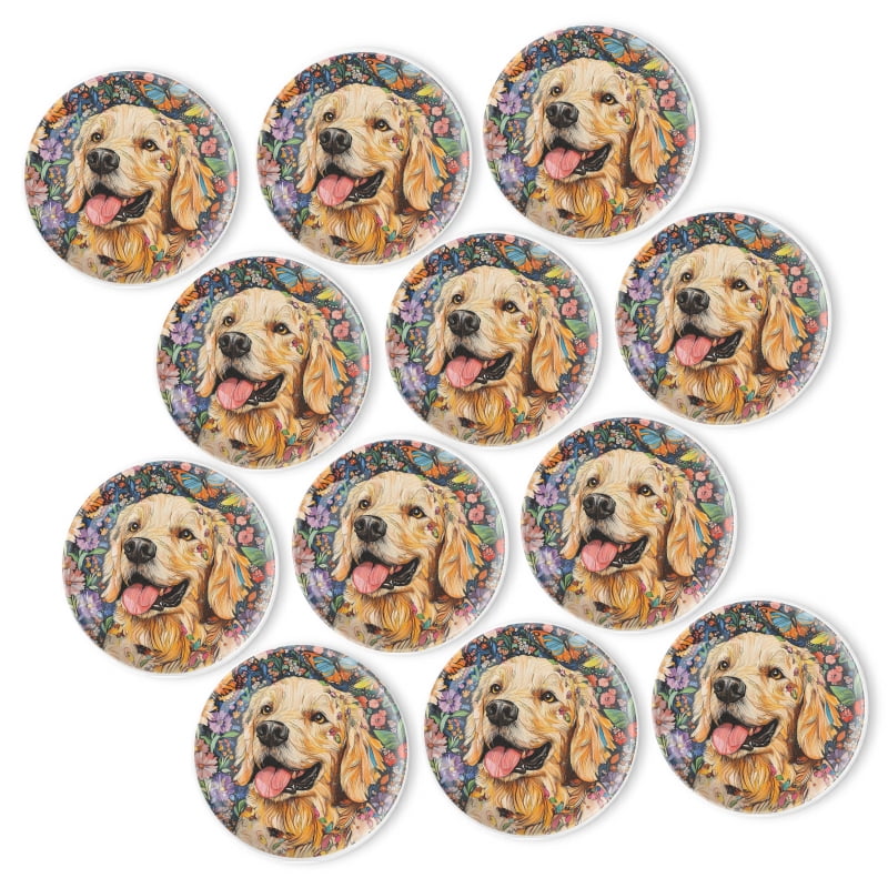 Strong Refrigerator Magnet Fridge Sticker, Enchanted Floral Golden ...