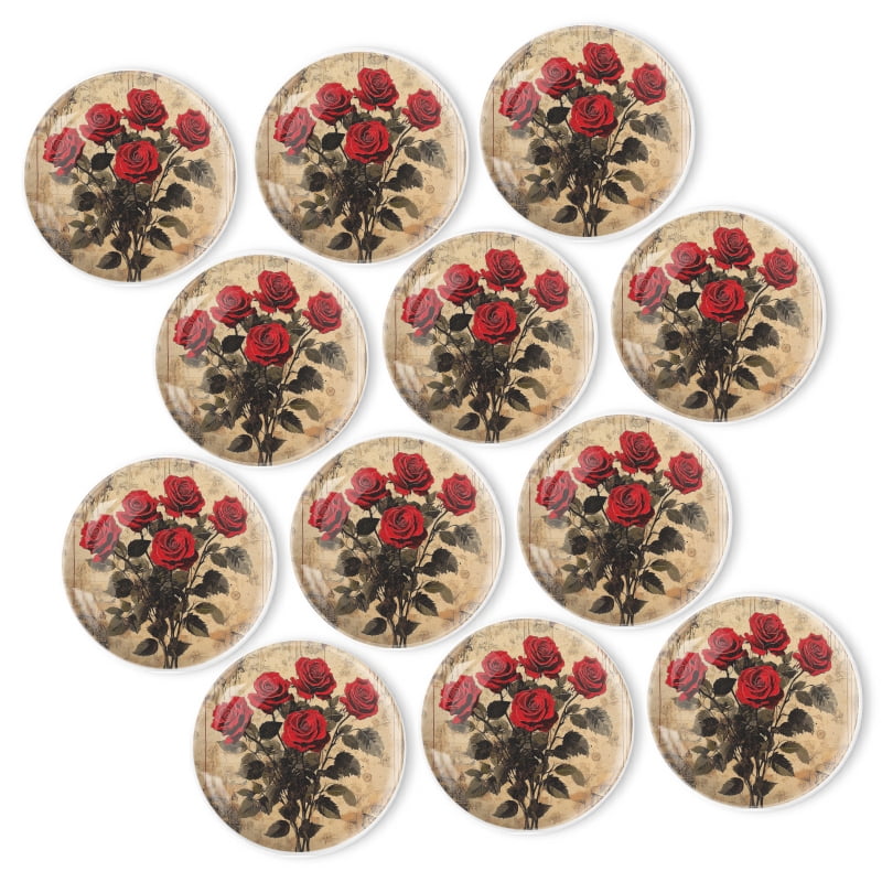 Strong Refrigerator Magnet Fridge Sticker, Gear - Backdrop Red Roses ...