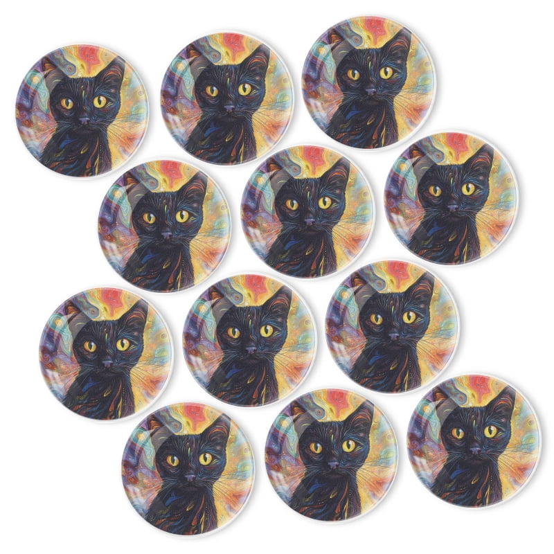 Strong Refrigerator Magnet Fridge Sticker, Gorgeous Psychedelic - Cat ...