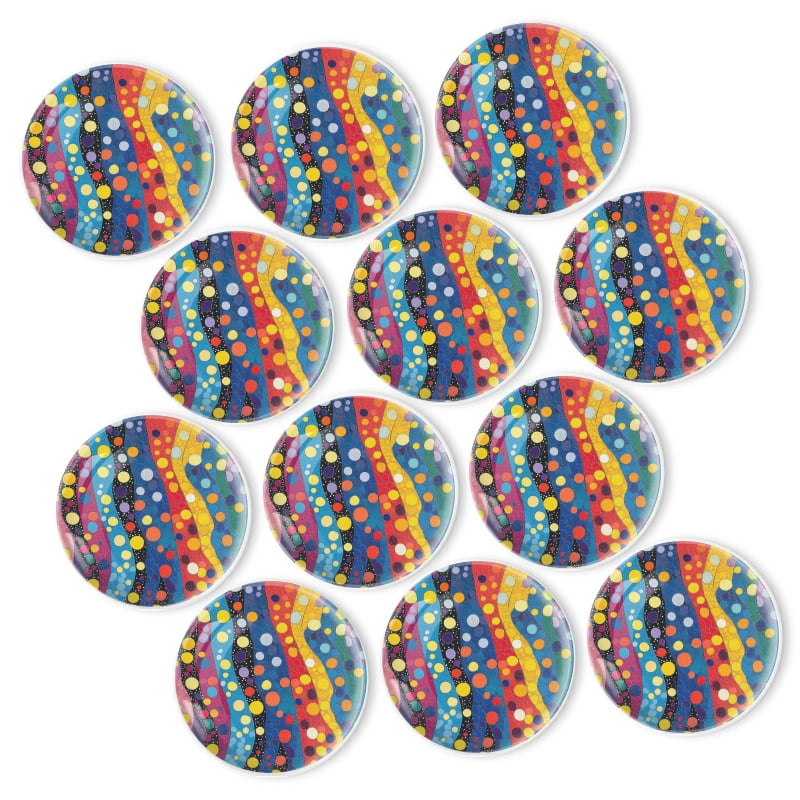 Strong Refrigerator Magnet Fridge Sticker, Gorgeous Rainbow - Hued Dots ...