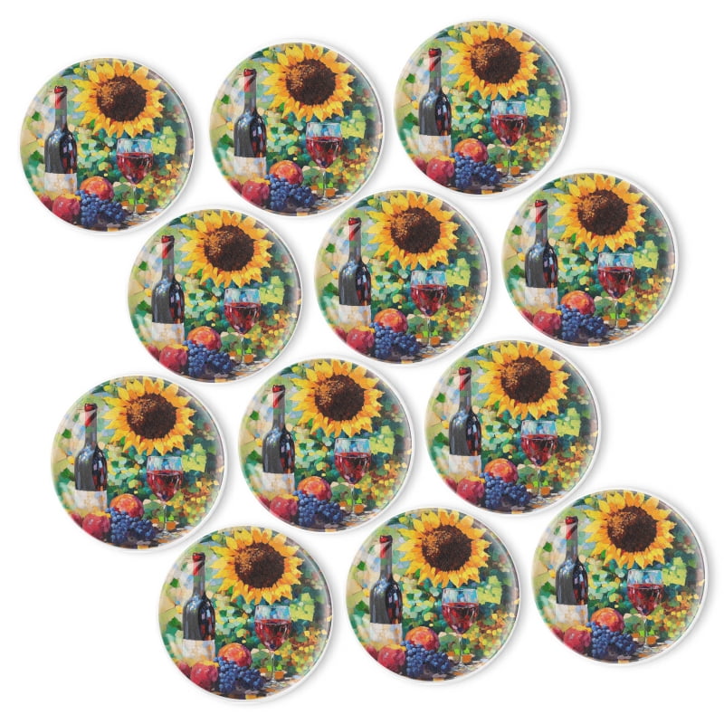 Strong Refrigerator Magnet Fridge Sticker, Gorgeous Sunflower - Wine ...