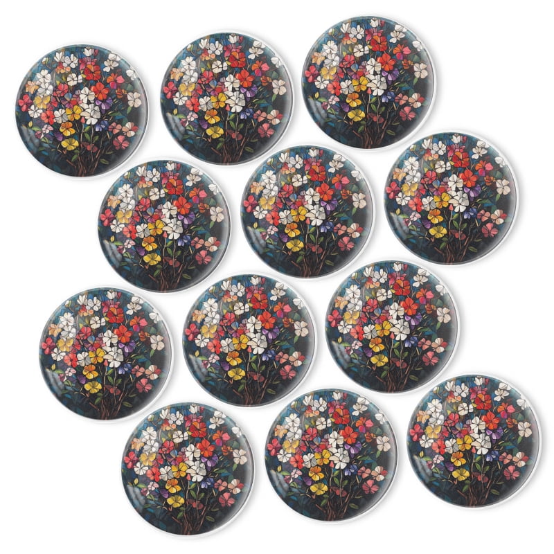 Strong Refrigerator Magnet Fridge Sticker, Mosaic Style Bouquet Of ...