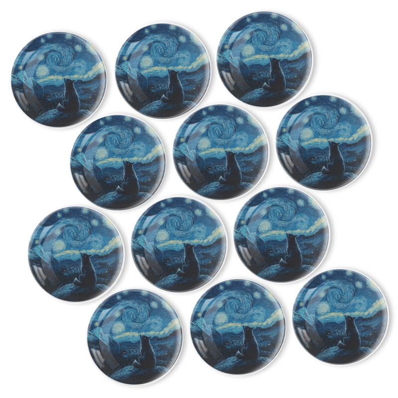 Strong Refrigerator Magnet Fridge Sticker, Night Wolf In Style Of Van ...