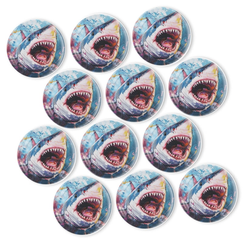 Strong Refrigerator Magnet Fridge Sticker, Sharp-Toothed Shark Opened ...