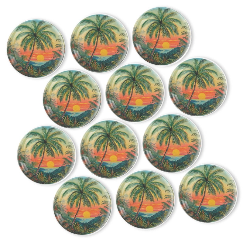 Strong Refrigerator Magnet Fridge Sticker, Tall Coconut Trees With ...