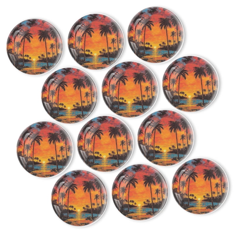 Strong Refrigerator Magnet Fridge Sticker, Tall Palm Trees Stand On ...
