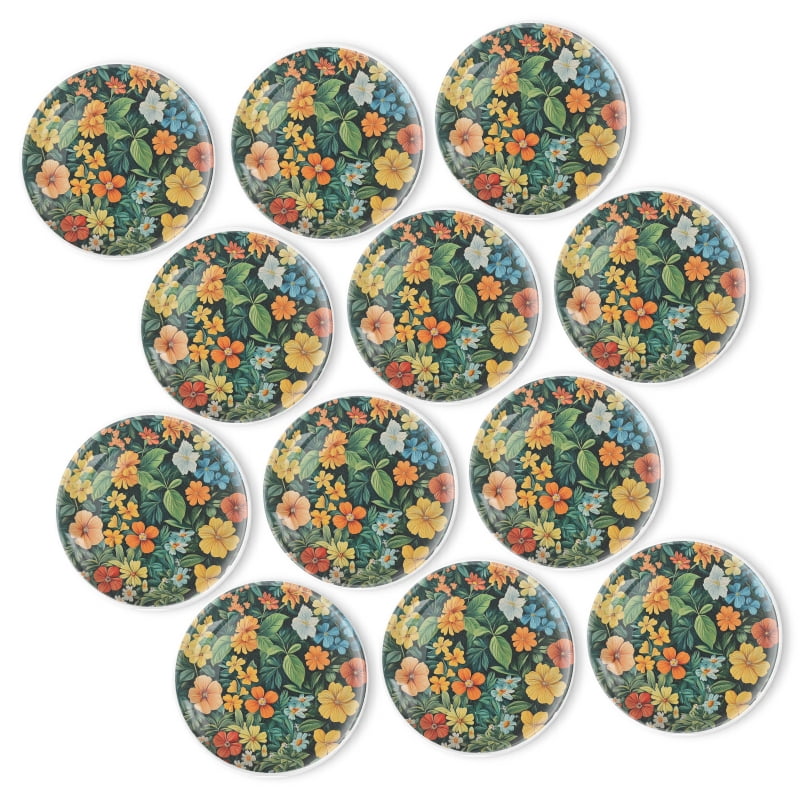 Strong Refrigerator Magnet Fridge Sticker, Vivid Multicolor Floral ...