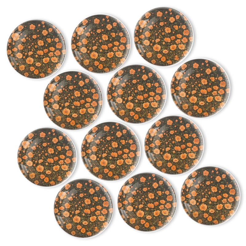 Strong Refrigerator Magnet Fridge Sticker, Warm - Hued Floral Tapestry ...