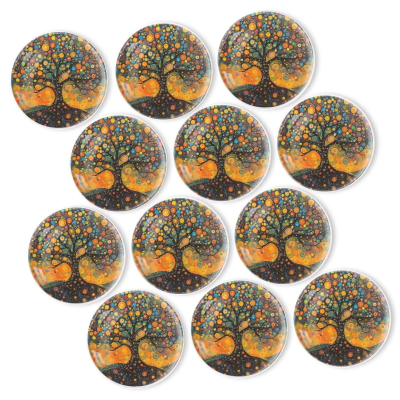 Strong Refrigerator Magnet Fridge Sticker, Whimsical Chromatic Arbor ...