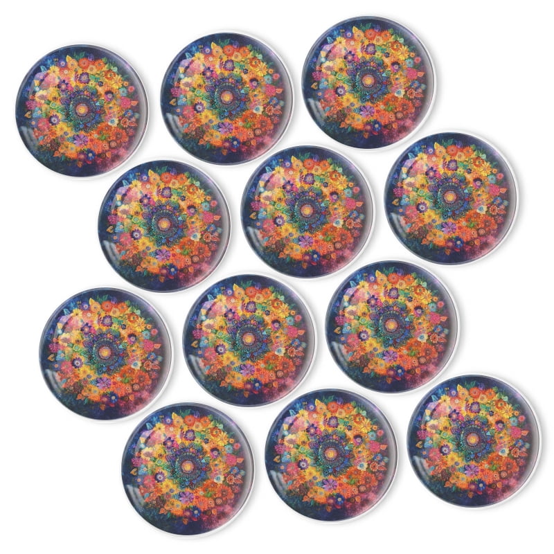 Strong Refrigerator Magnet Fridge Sticker, Whimsical Rainbow - Flower ...