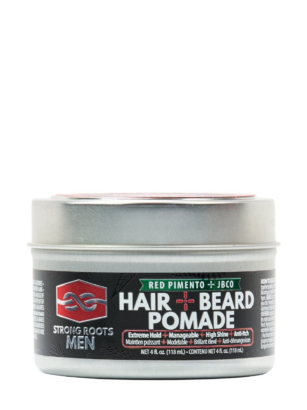Strong Roots Men Beard Hair Pomade JBCO infused with Red Pimento & Shea ...