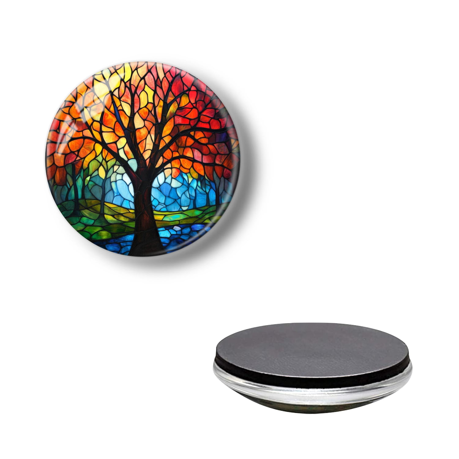 Strong Round Refrigerator Magnet Fridge Sticker, Gorgeous Tree of Life ...