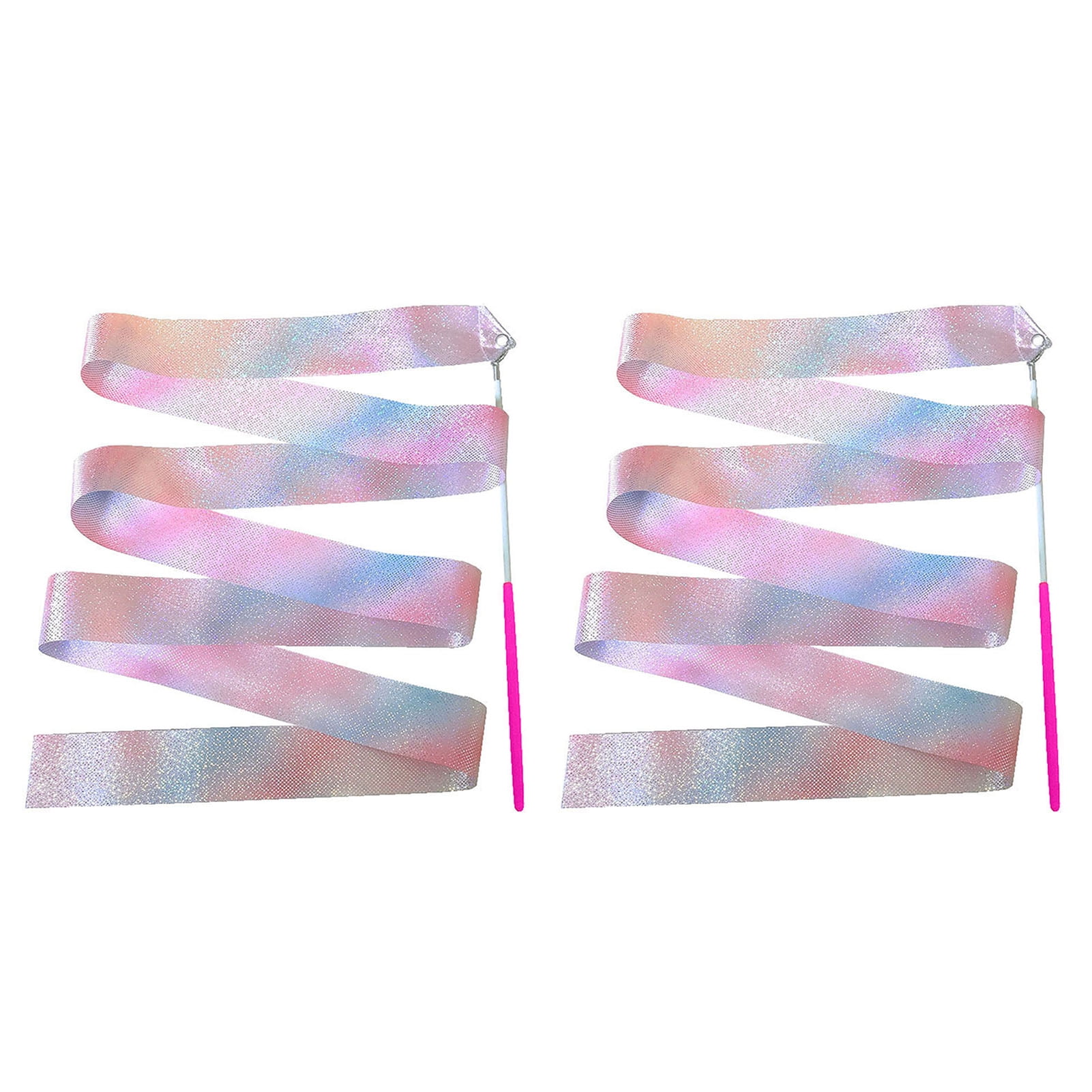 Strong Sparkling Gymnastics Ribbons with Wand - Soft Smooth, Long ...