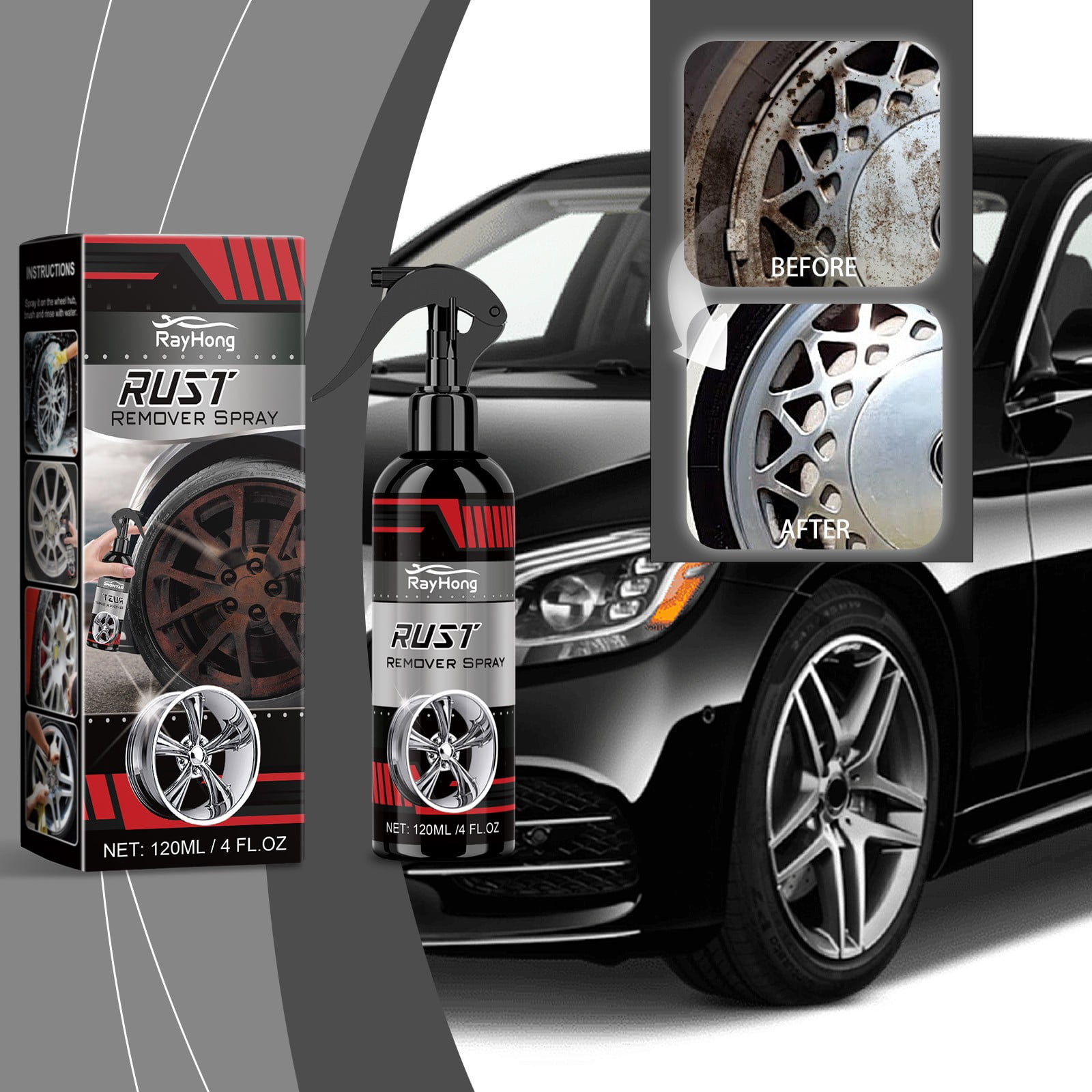 Strong Stain Removal And Rust Polishing Maintenance Rims Car Wheel ...