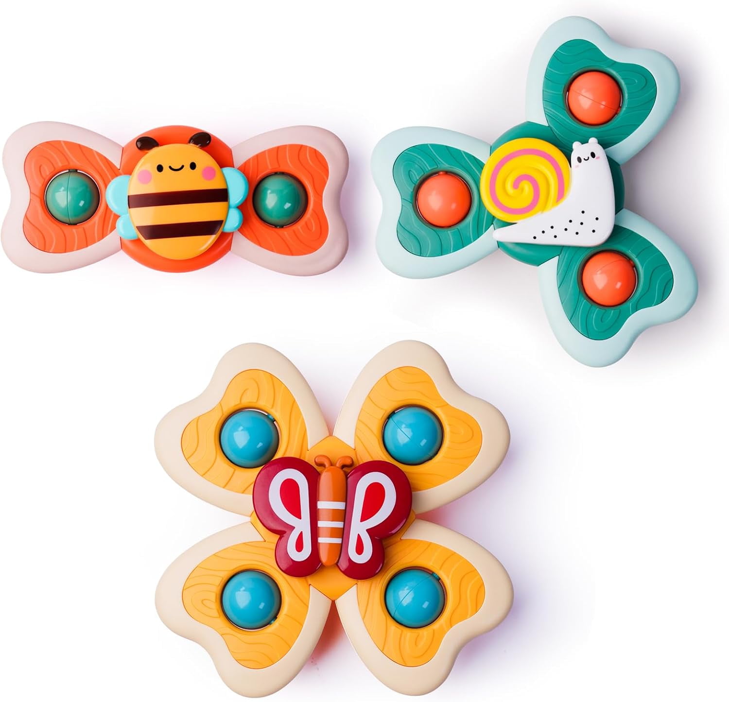 Strong Suction Cup Fidget Rotating Sensory Bath Toys for Baby 12 18 ...