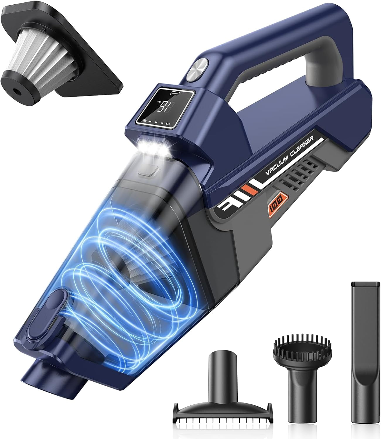 Strong Suction Power】The handheld vacuum cleaner is equipped with an ...