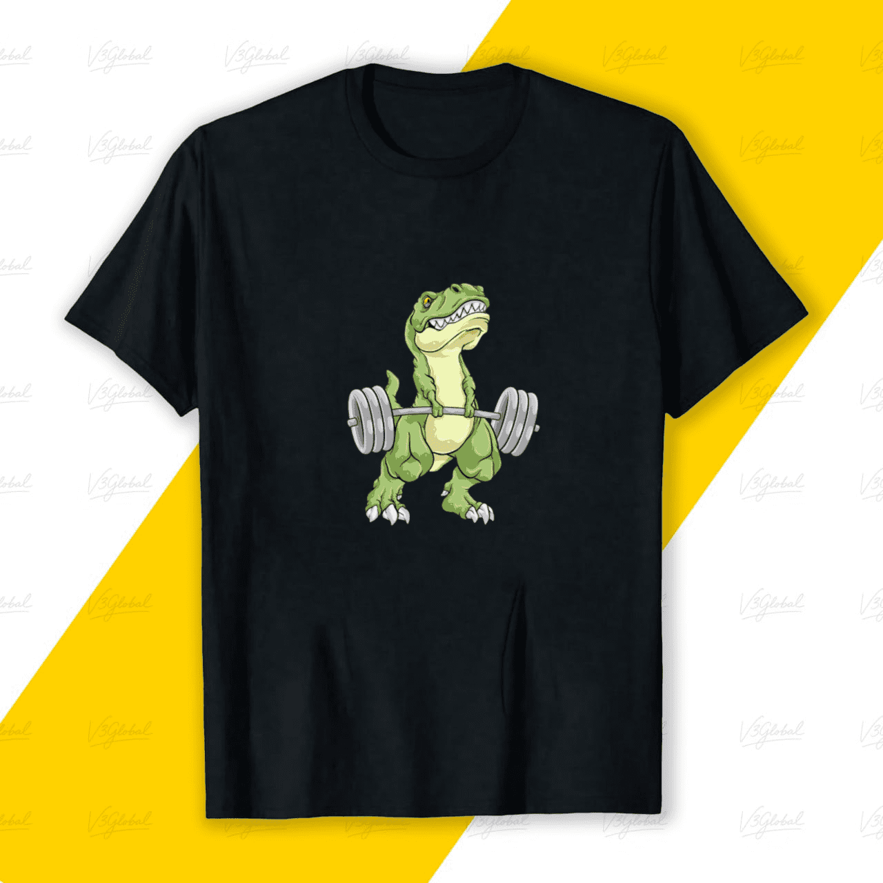Strong T-Rex Lifting Dumbbells With Gym Workout Power Energy Mood ...