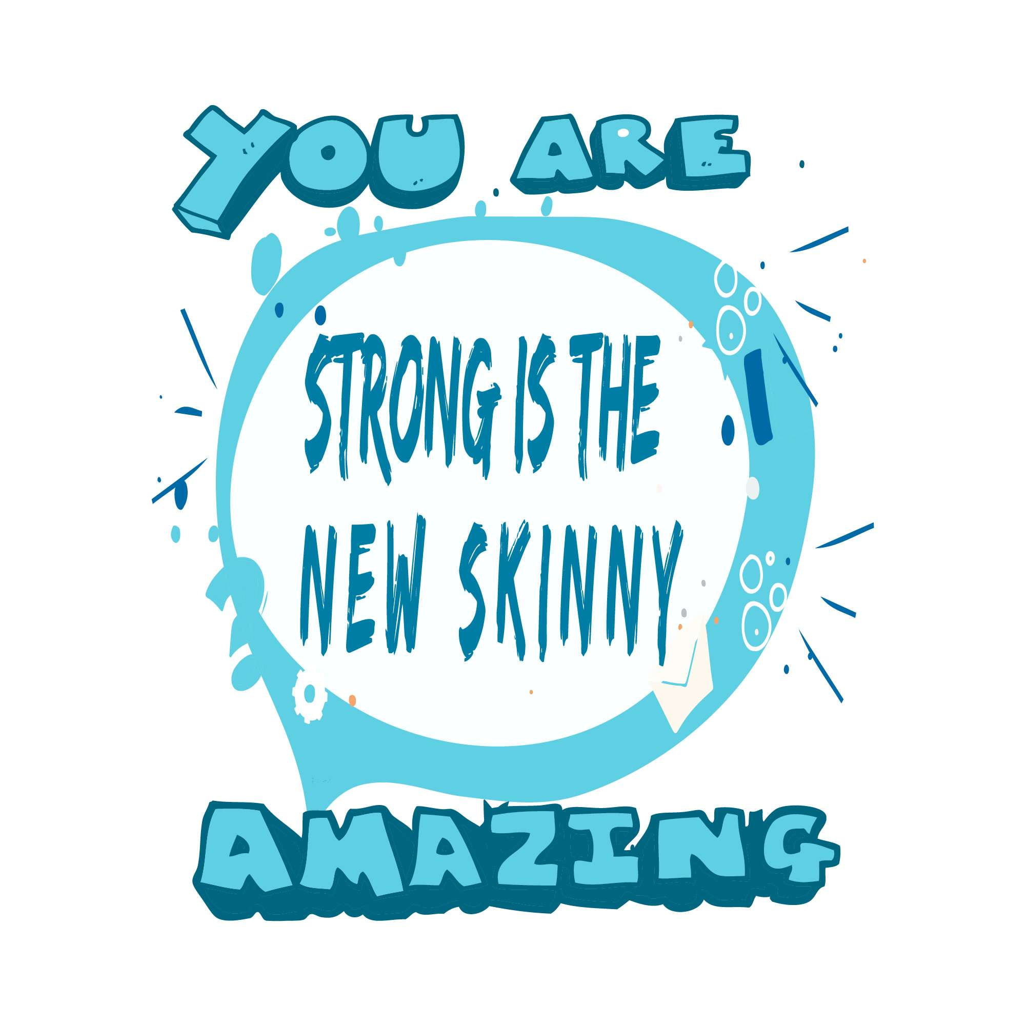 Strong is The New Skinny Gym Motivation Healthy Life Quote Vinyl Decal ...