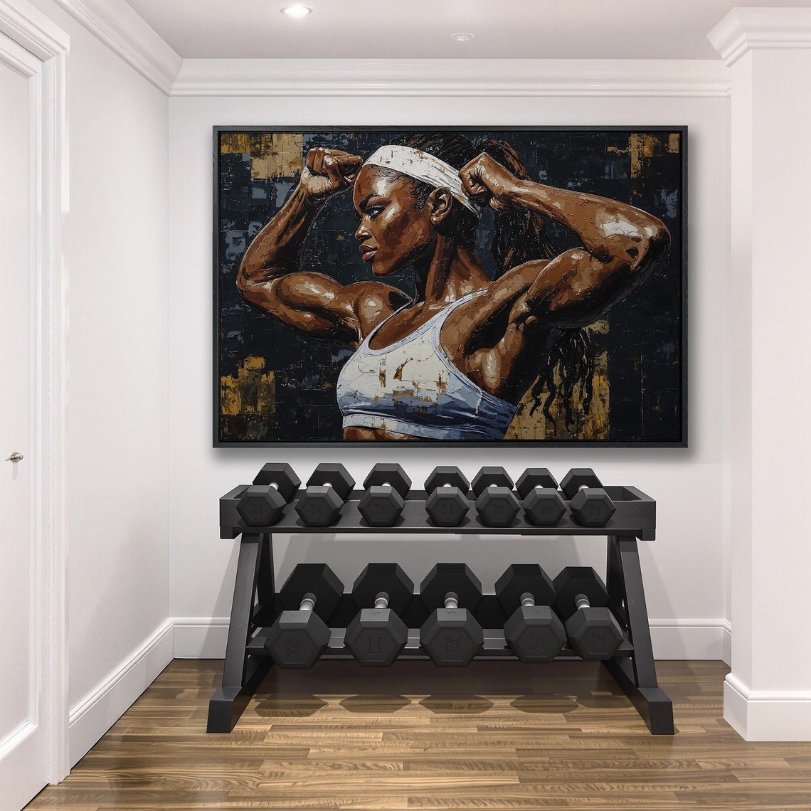 Strong Woman Wall Art, Female Bodybuilder Poster, Fitness Motivational ...