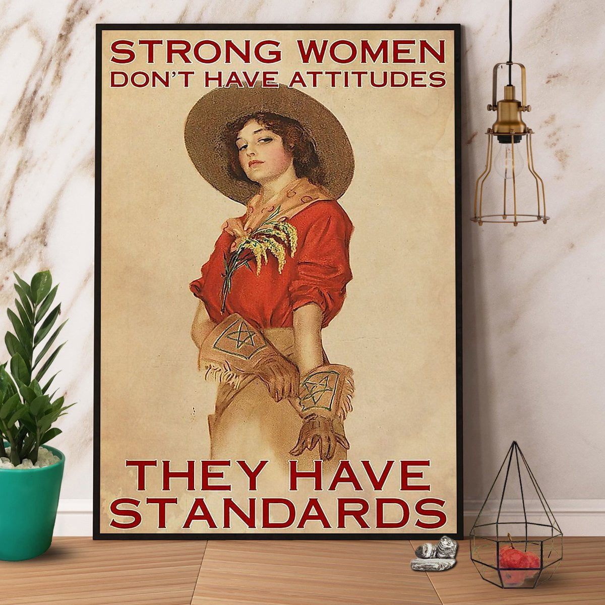 Strong Women Don'T Have Attitudes Paper Poster No Frame Matte Wall Art ...