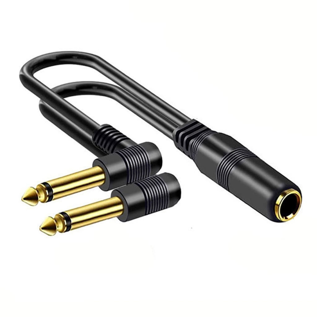 Strong Y Split Audios Cable 6.35mm Female TRS Stereo To 2x6.35mm Mono ...