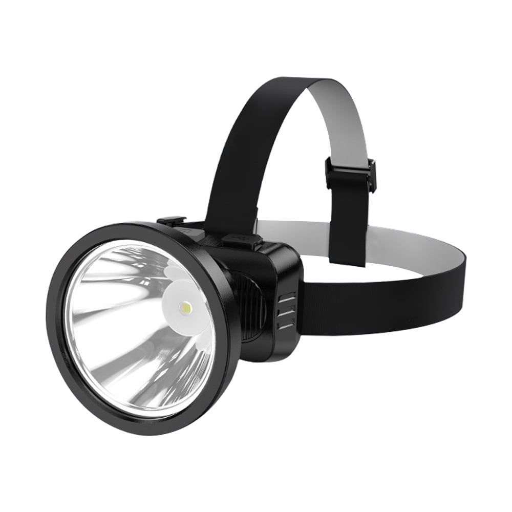 Strong light long-range rechargeable head-mounted LED headlight - 15W ...