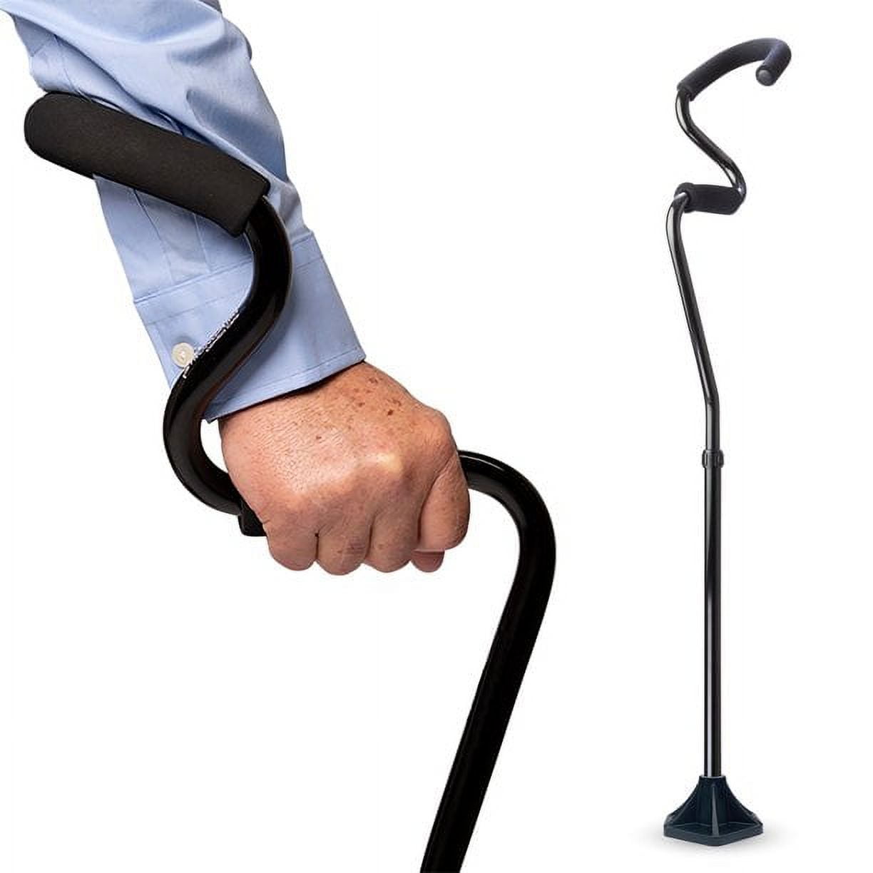 StrongArm Comfort Cane, Self-Standing Lightweight Aluminum Walking Cane ...