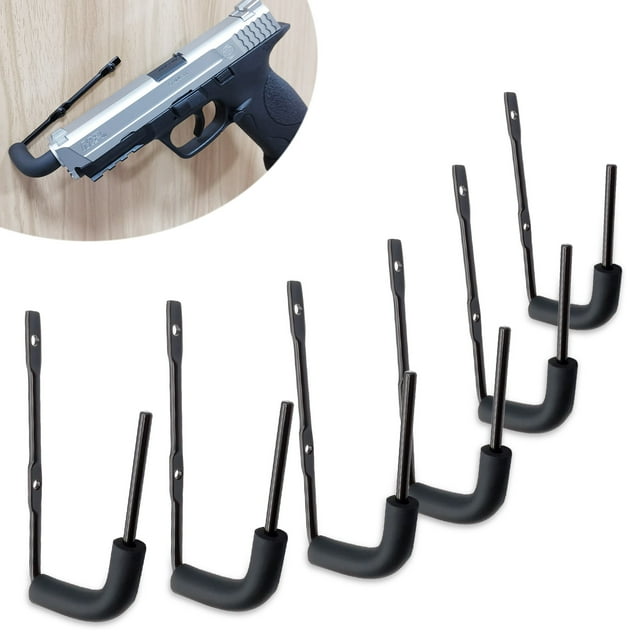 StrongTools 6-Pack Handgun Hangers, Wall Mounted for Desk/Closet ...