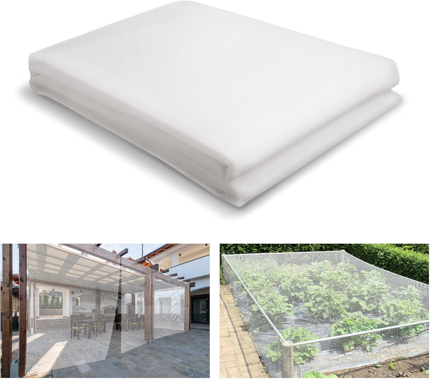 Stronger Garden Mesh Netting - 10 x 12 ft PPT Nano Bird Net Barrier ...