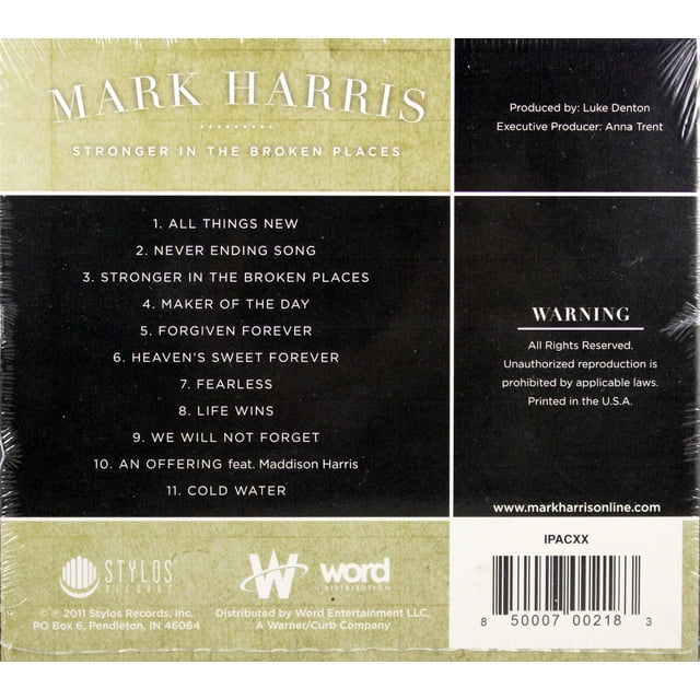Pre-Owned - Stronger In the Broken Places [Digipak] by Mark Harris (CD ...