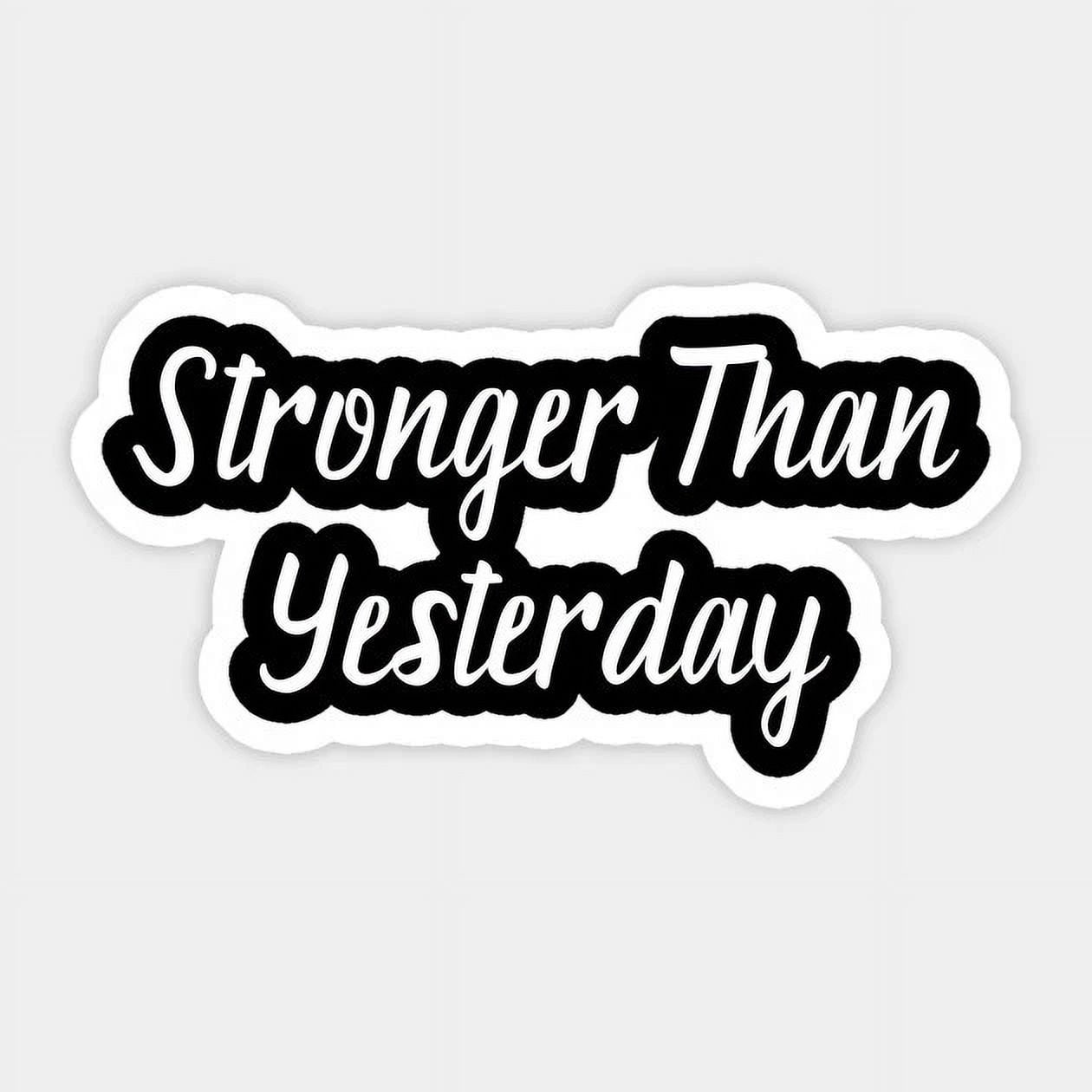 Stronger Motivation Sticker Macbook Laptop Window Glass Quote Sticker ...