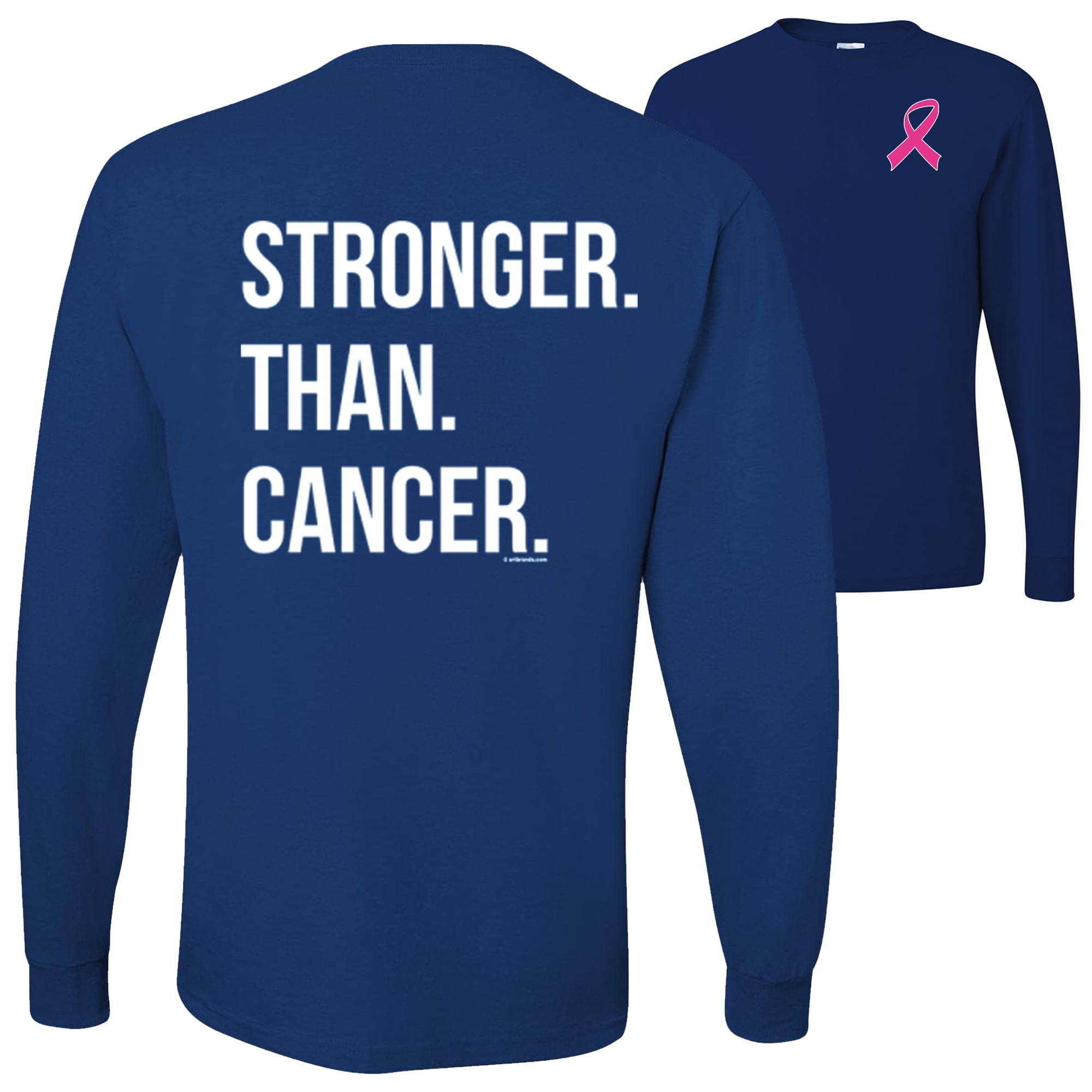 Stronger Than Cancer Breast Cancer Awareness Survivor Frontandback Mens