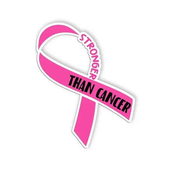 Stronger Than Cancer Stickers Breast Cancer Awareness Stickers Phone ...