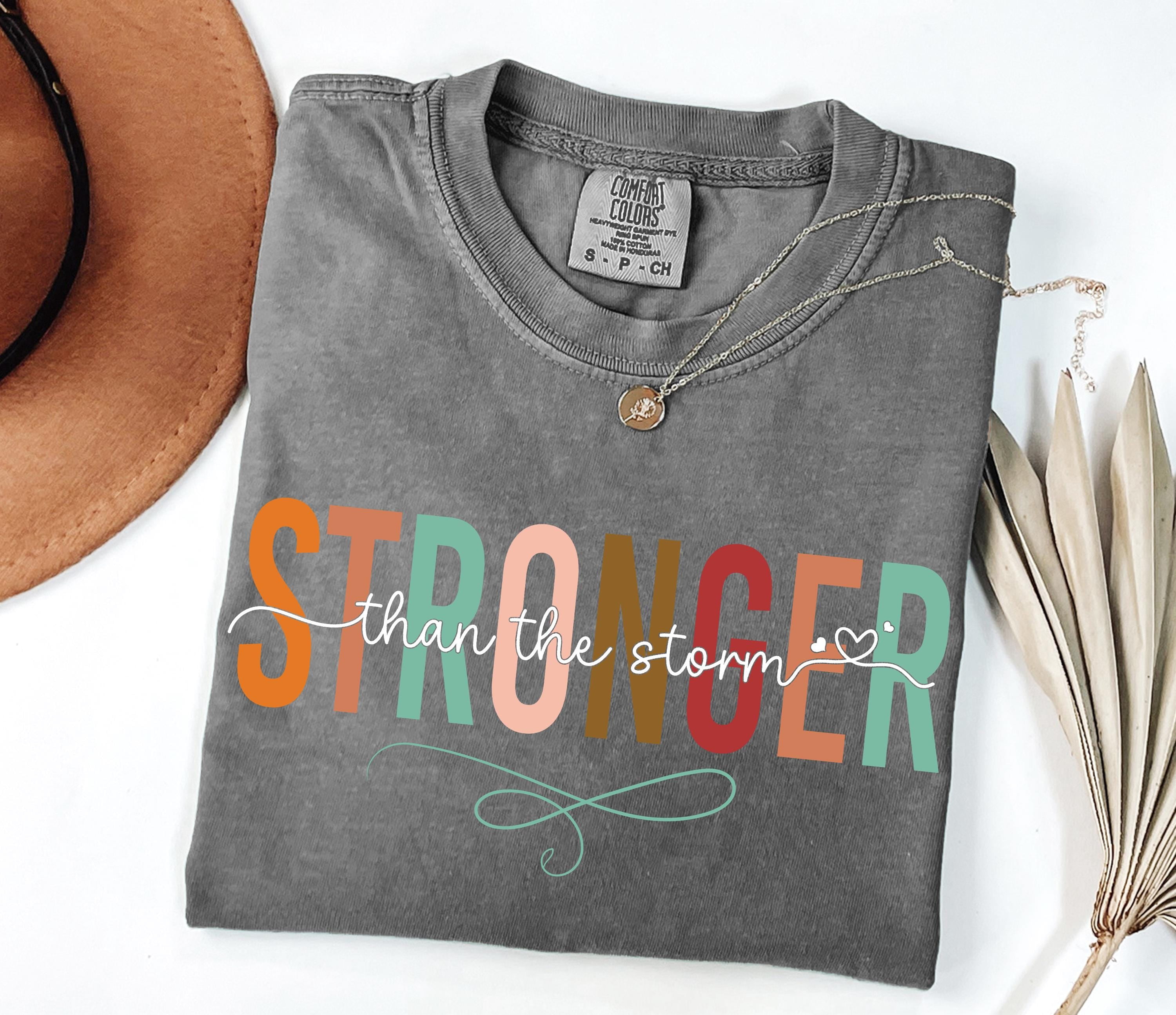 Stronger Than The Storm Shirt Boho Self Care T-Shirt Inspirational ...