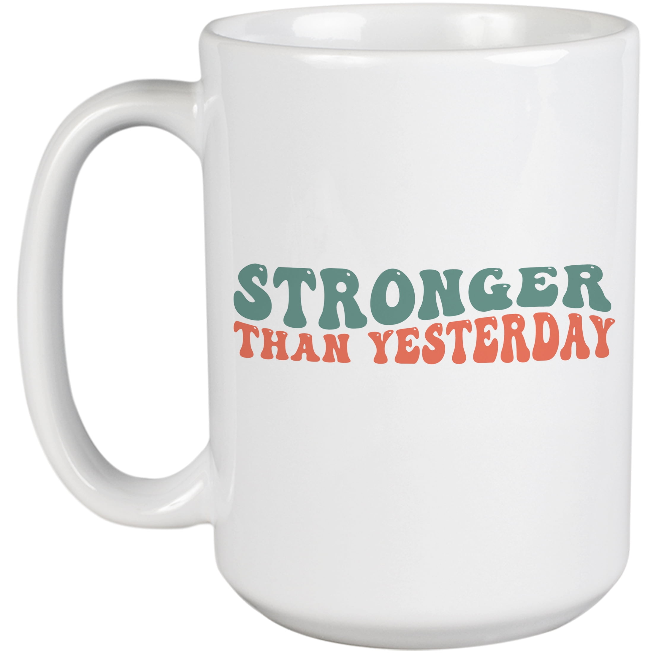 Stronger Than Yesterday Motivational Quote About Growing Stronger