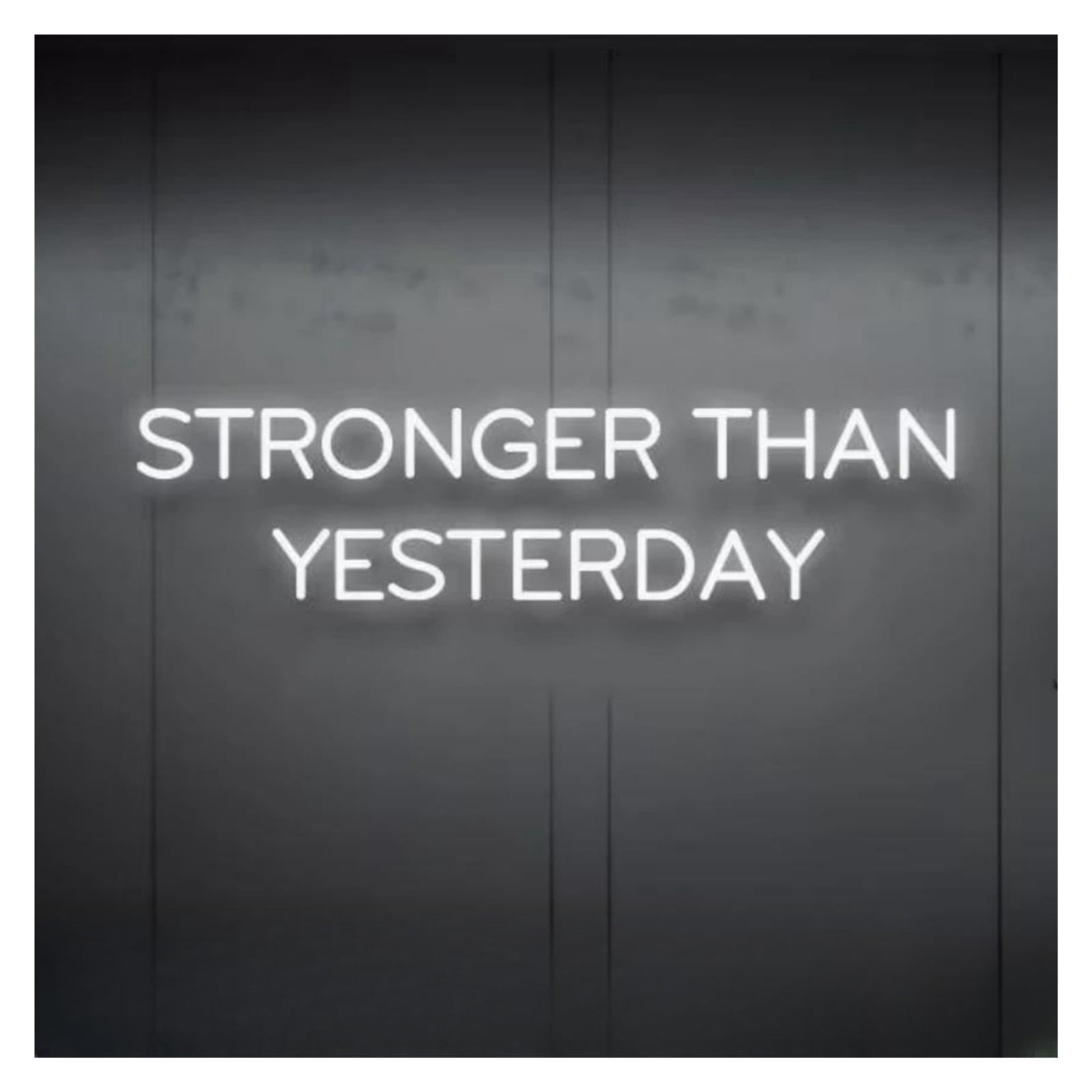 Stronger Than Yesterday Neon Signs Lights USB Powered Adjustable ...