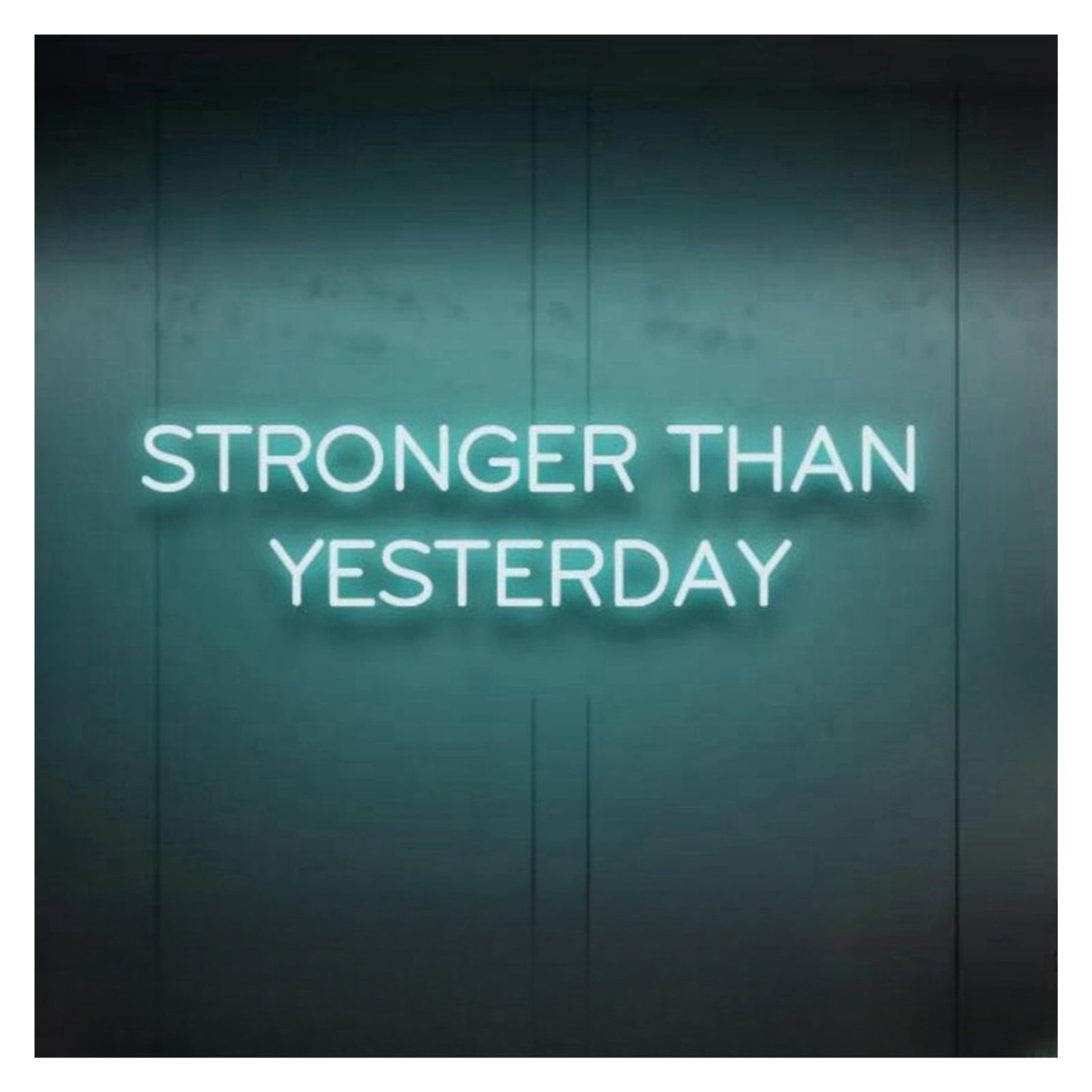 Stronger Than Yesterday Neon Signs Lights USB Powered Adjustable ...