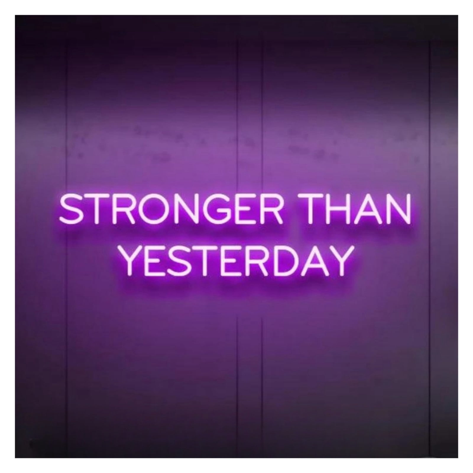 Stronger Than Yesterday Neon Signs Lights USB Powered Adjustable ...