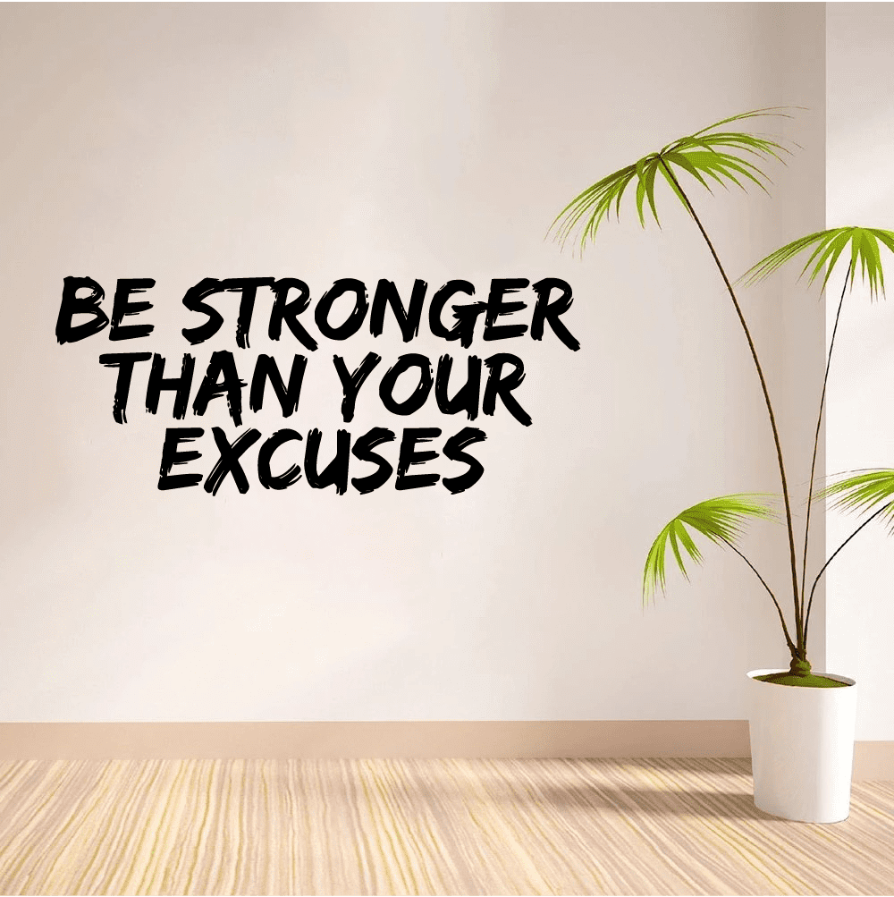 Stronger Than Your Excuses Quote Fitness Workout Success Motivation